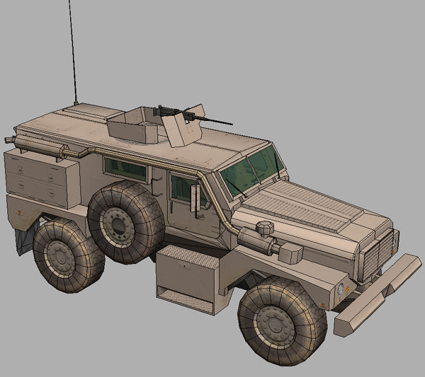 cougar desert humvee 3d model