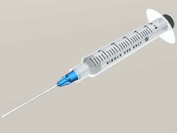 syringe intravenous canula 3d model