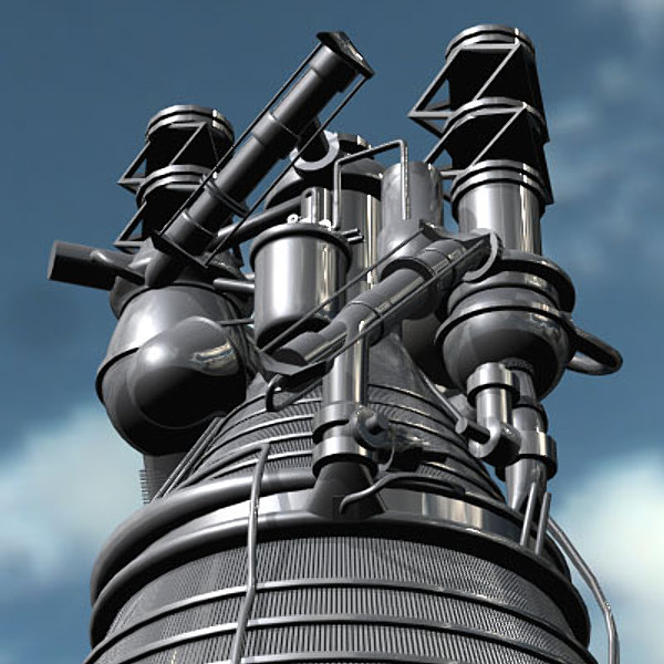 j 2 engine 3d model