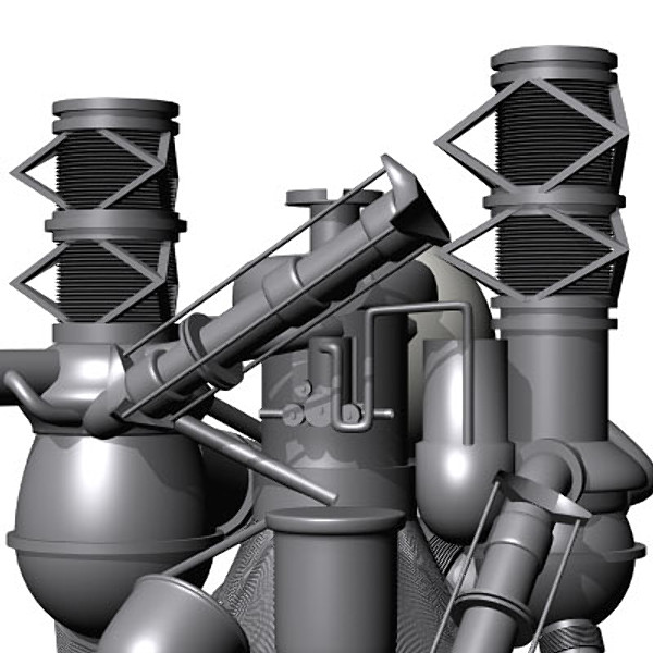 j 2 engine 3d model