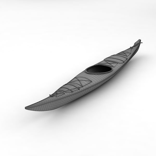 modern kayak boat canoes 3d max