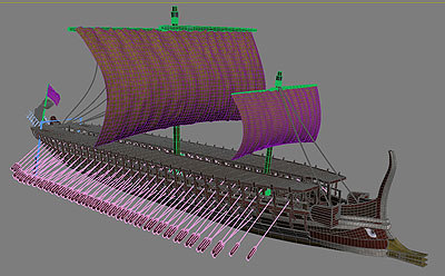 3d trireme ancient greek