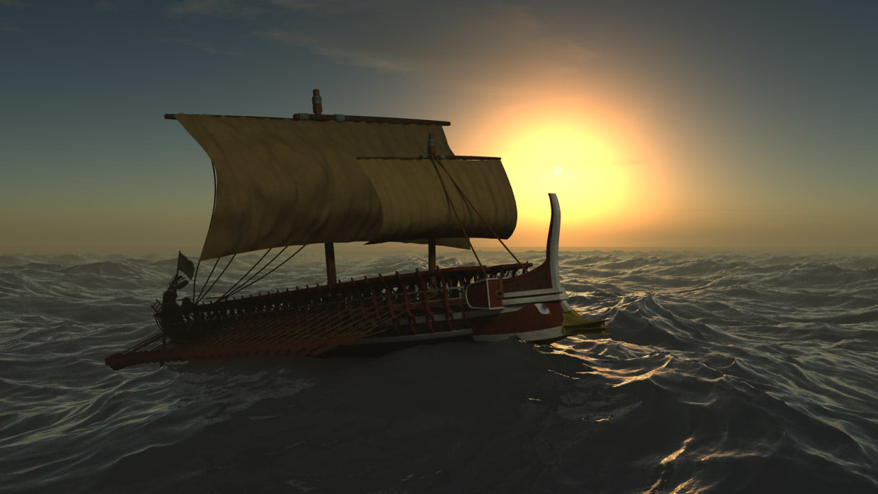 3d trireme ancient greek
