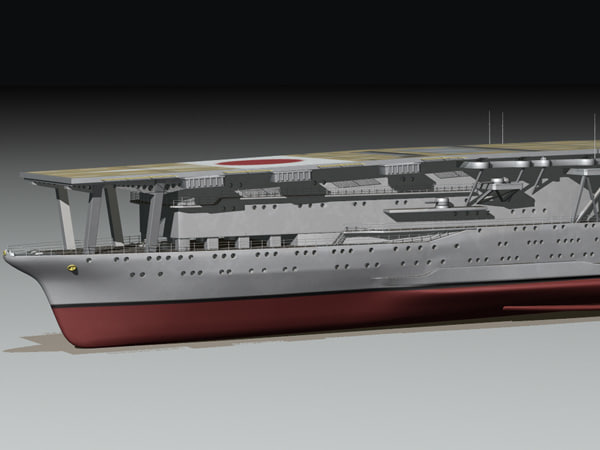 3d model akagi aircraft carrier japanese - Akagi WW2 Japanese aircraft ...