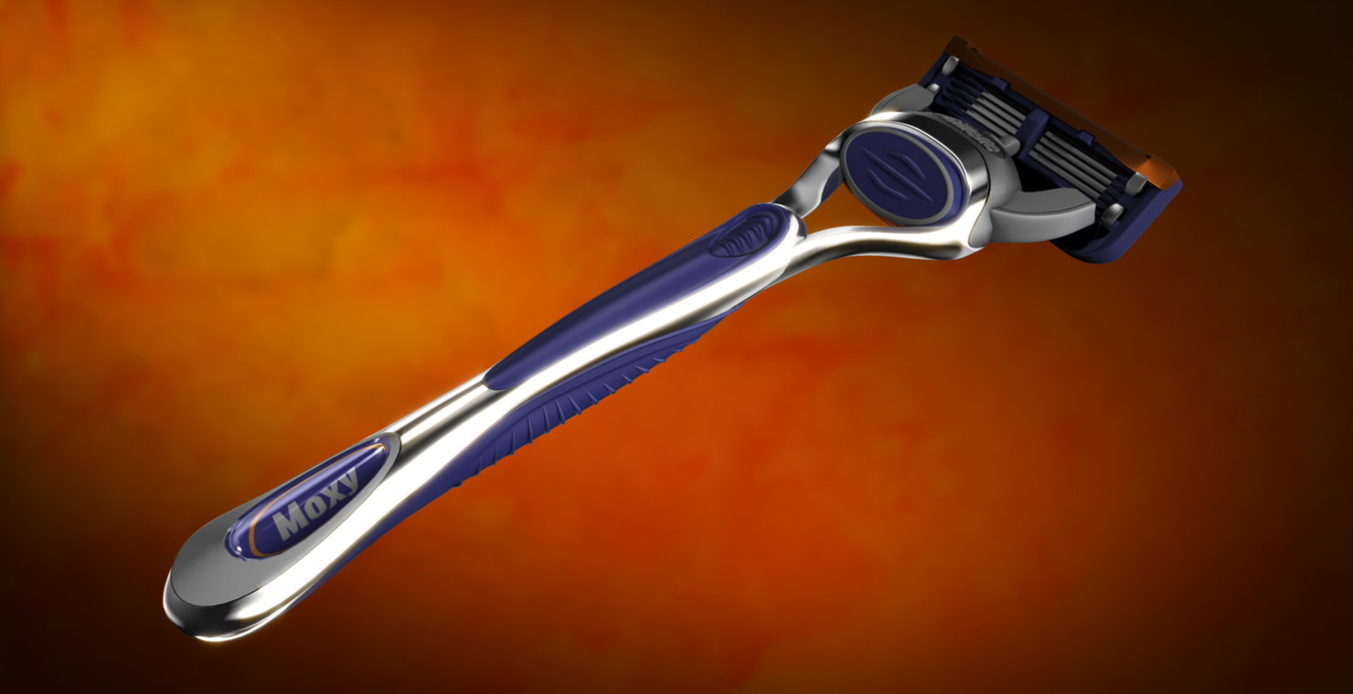 gillette fusion razor 3d obj