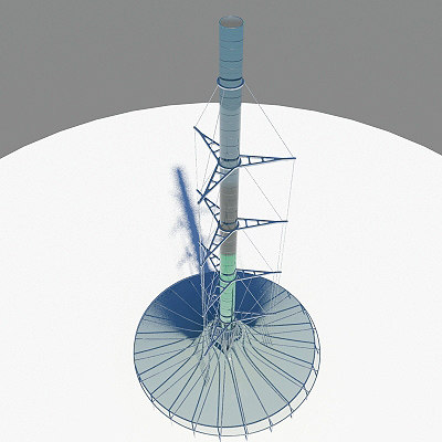 3d solar updraft tower