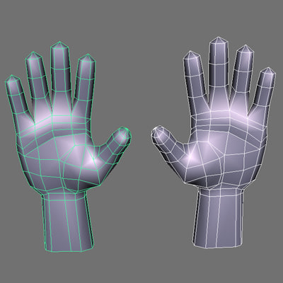 hands mesh obj