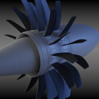 obj unducted fan propfan turbofan engine