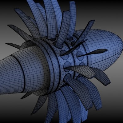obj unducted fan propfan turbofan engine