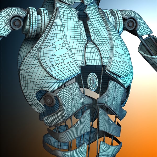 3d terminator tx woman body model