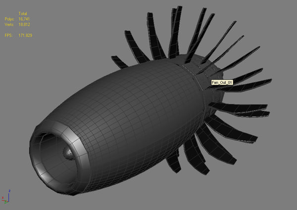 obj unducted fan propfan turbofan engine