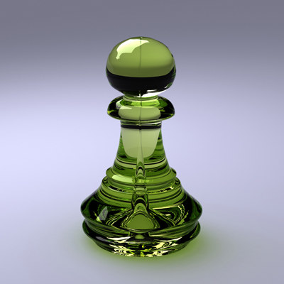 3d model photorealistic chess pawn