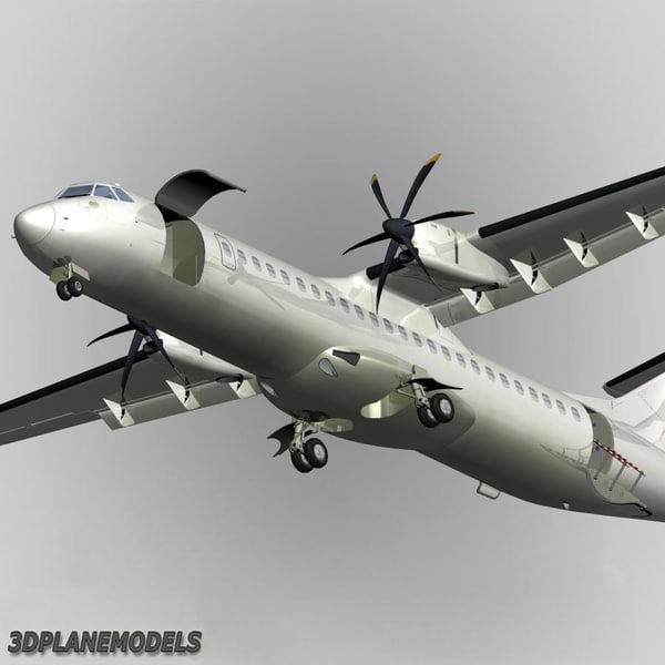 3d atr 72 500 generic white