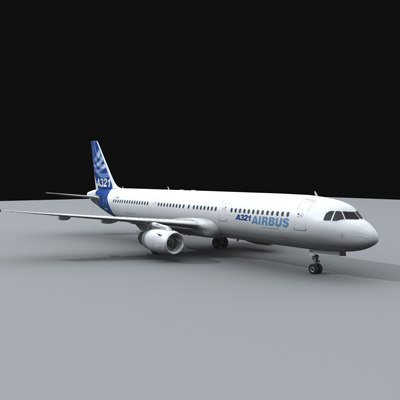 airbus a321 3d model