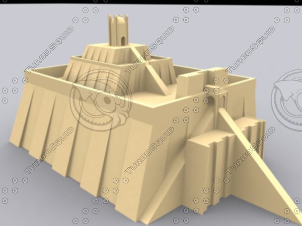ziggurat 3d model