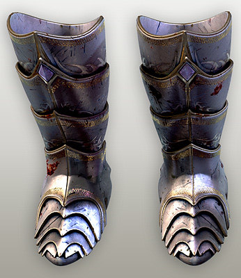 3d fantasy armored boots model