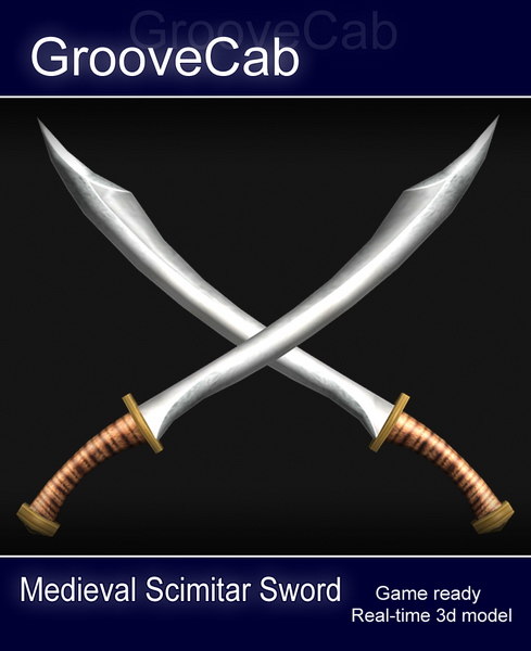 3d max medieval scimitar sword