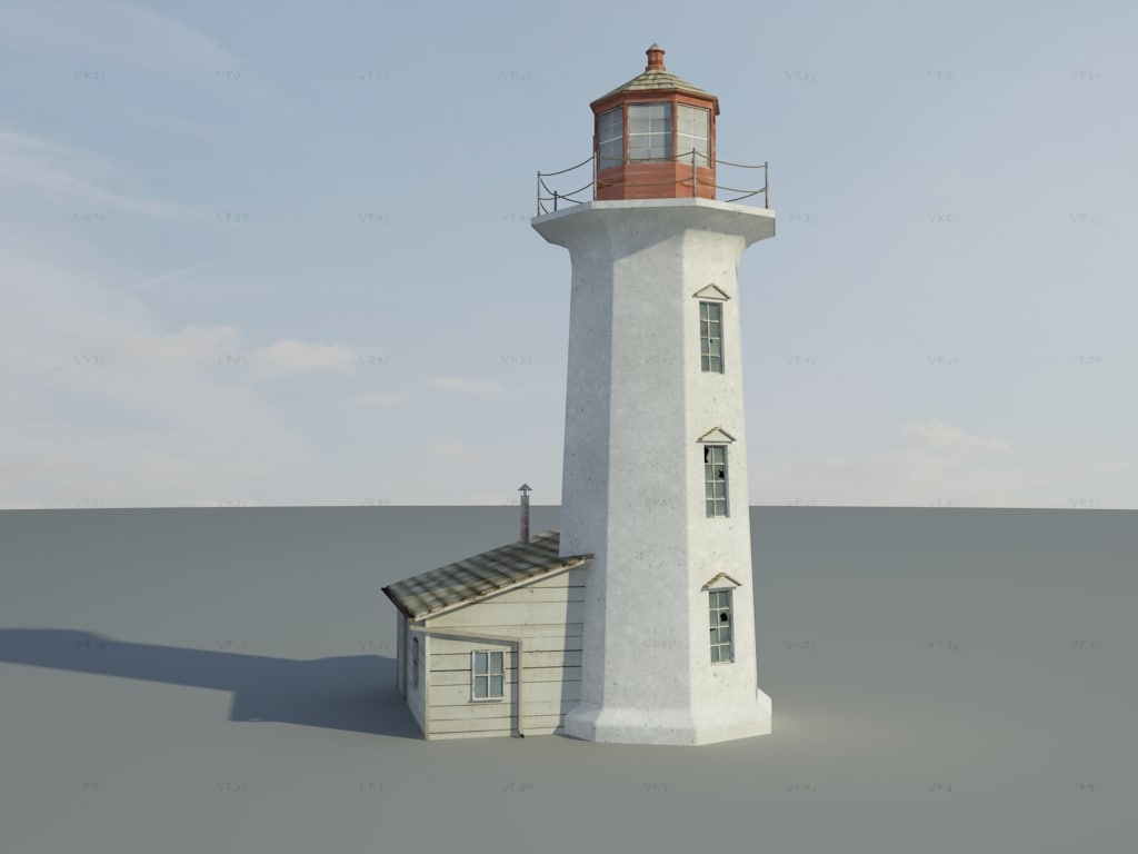 3d model rustic lighthouse