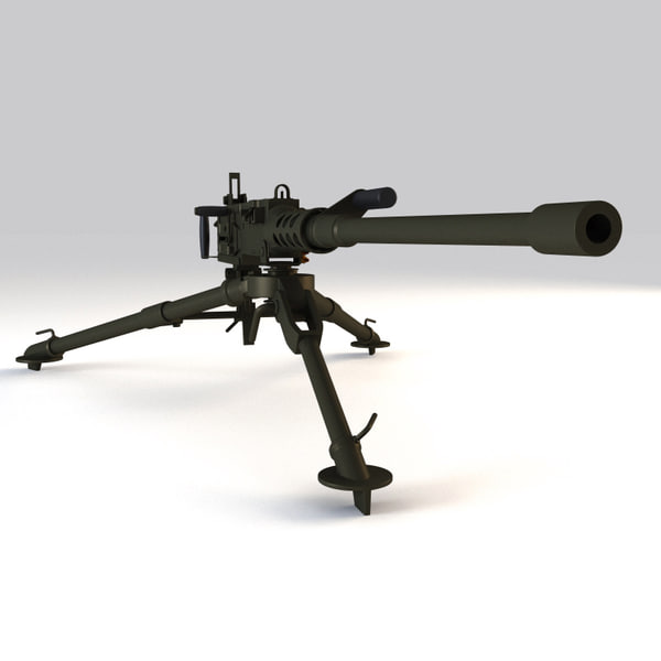 browning m2hb 3d model