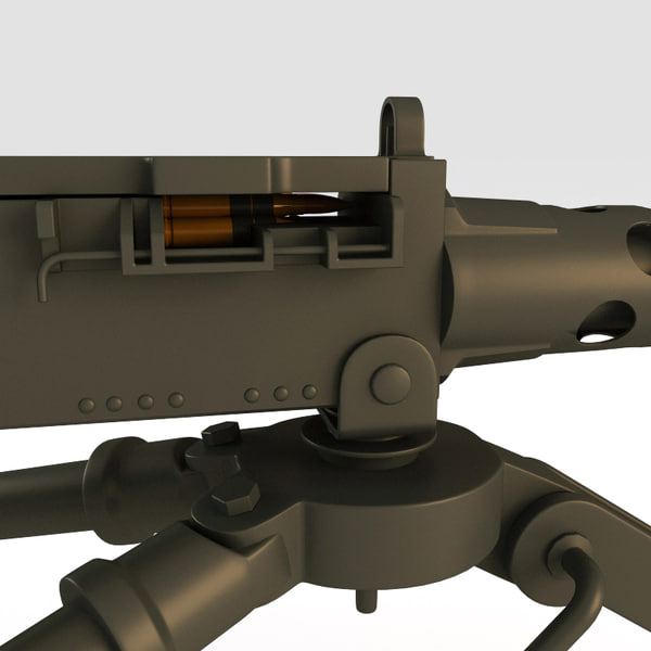 browning m2hb 3d model