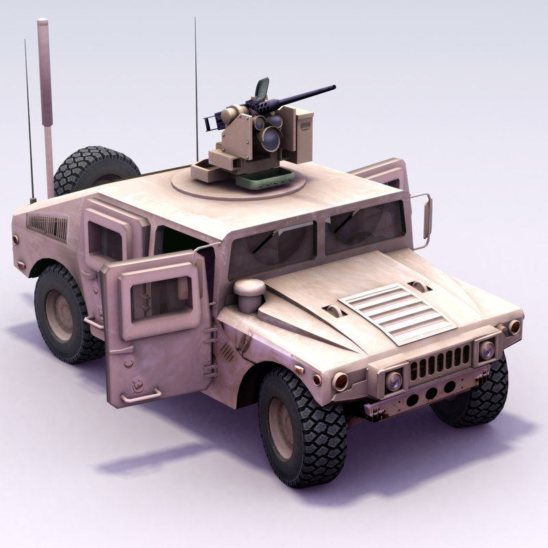 m1114 hmmwv crowsii army 3d model