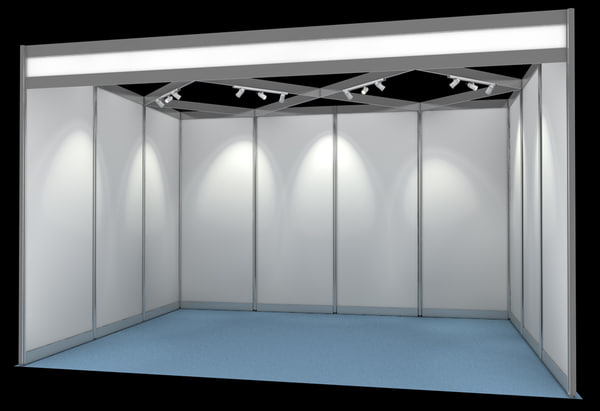 shell scheme exhibition display 3d obj