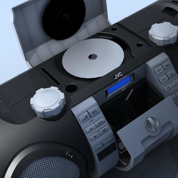 3d model of boombox jvc rv nb50