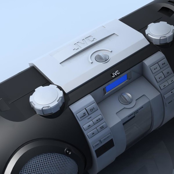 3d model of boombox jvc rv nb50