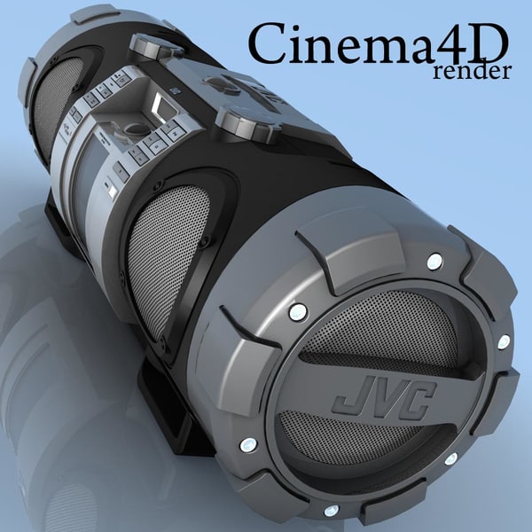3d model of boombox jvc rv nb50