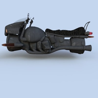 futuristic hover bikes 3d model
