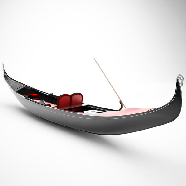 realistic venetian gondola 3d model