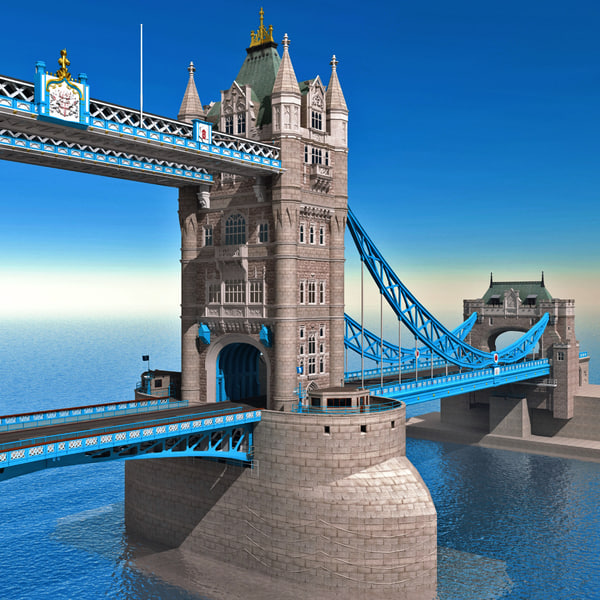 london tower bridge 3d model - London Tower Bridge... by 3d_molier