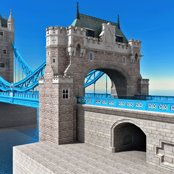 london tower bridge 3d model - London Tower Bridge... by 3d_molier