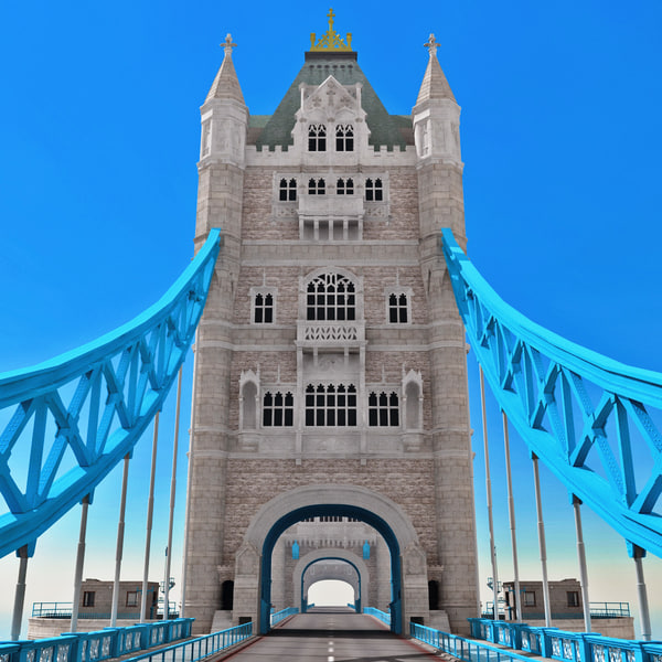 london tower bridge 3d model - London Tower Bridge... by 3d_molier
