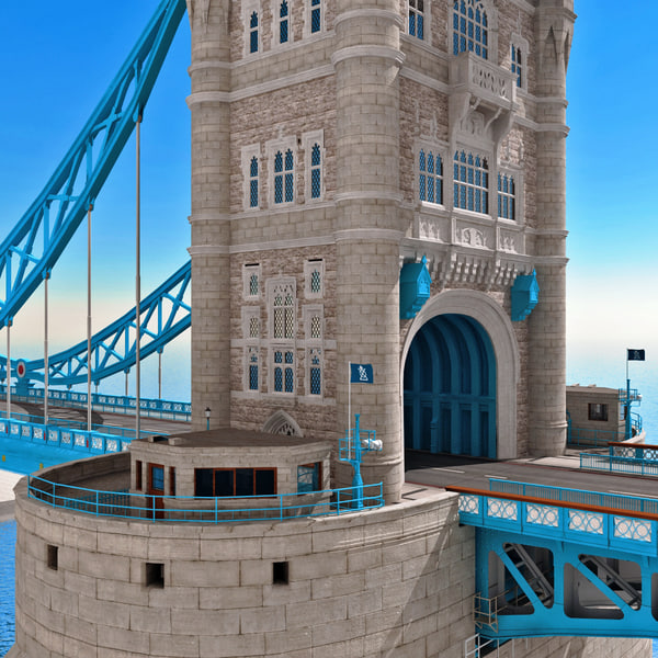 london tower bridge 3d model - London Tower Bridge... by 3d_molier