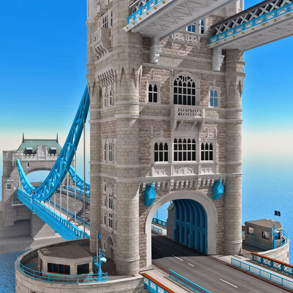 london tower bridge 3d model - London Tower Bridge... by 3d_molier