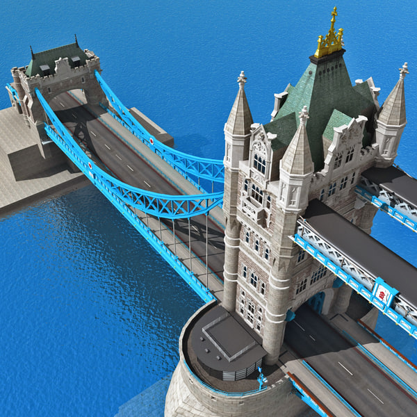 london tower bridge 3d model - London Tower Bridge... by 3d_molier