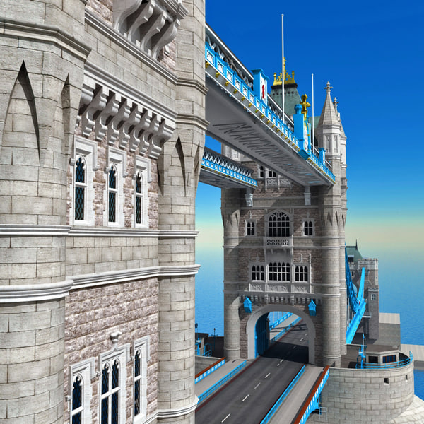 london tower bridge 3d model - London Tower Bridge... by 3d_molier