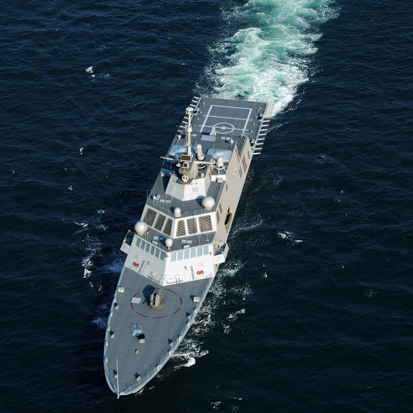 littoral combat ship uss 3d model