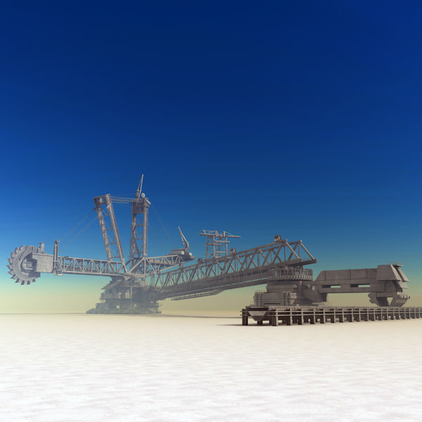 3dsmax bucket wheel industrial bagger 288