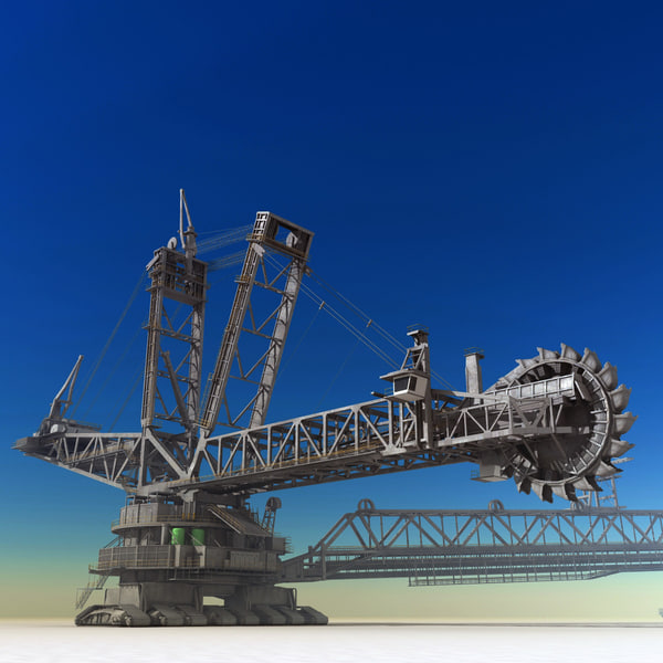 3dsmax bucket wheel industrial bagger 288