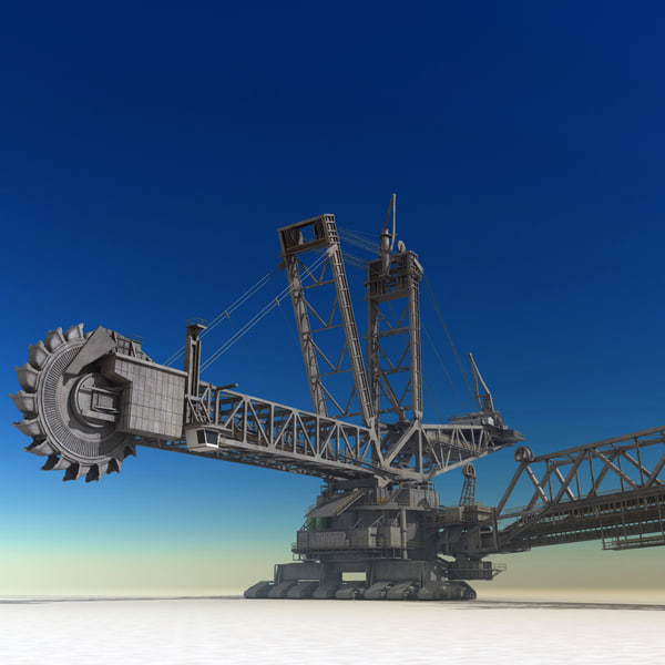 3dsmax bucket wheel industrial bagger 288