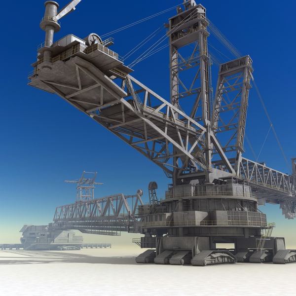 3dsmax bucket wheel industrial bagger 288