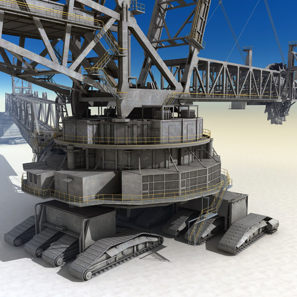 3dsmax bucket wheel industrial bagger 288