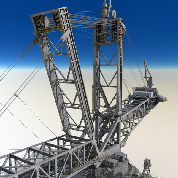 3dsmax bucket wheel industrial bagger 288