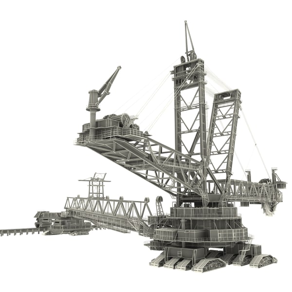 3dsmax bucket wheel industrial bagger 288