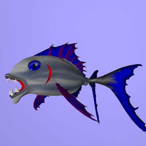 3d model fish rigged