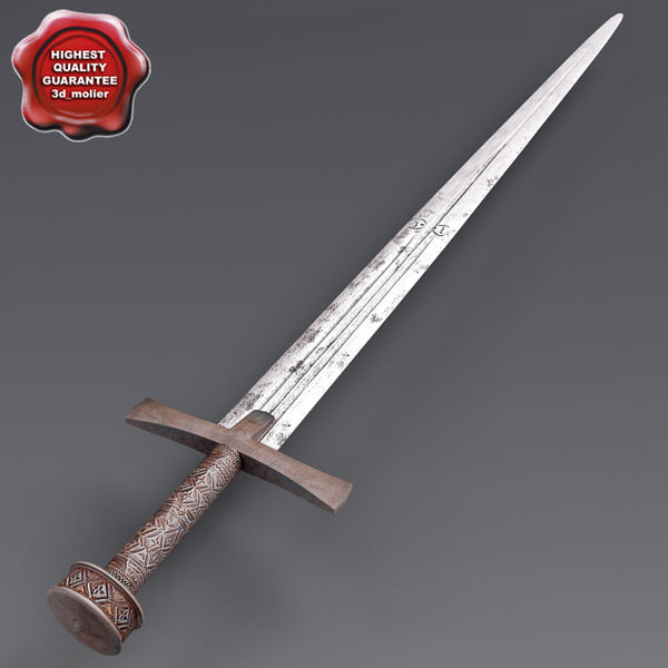 3d african swords model