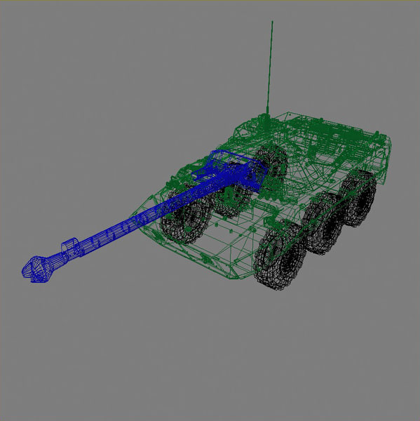 amx 10rc tank destroyer 3d model