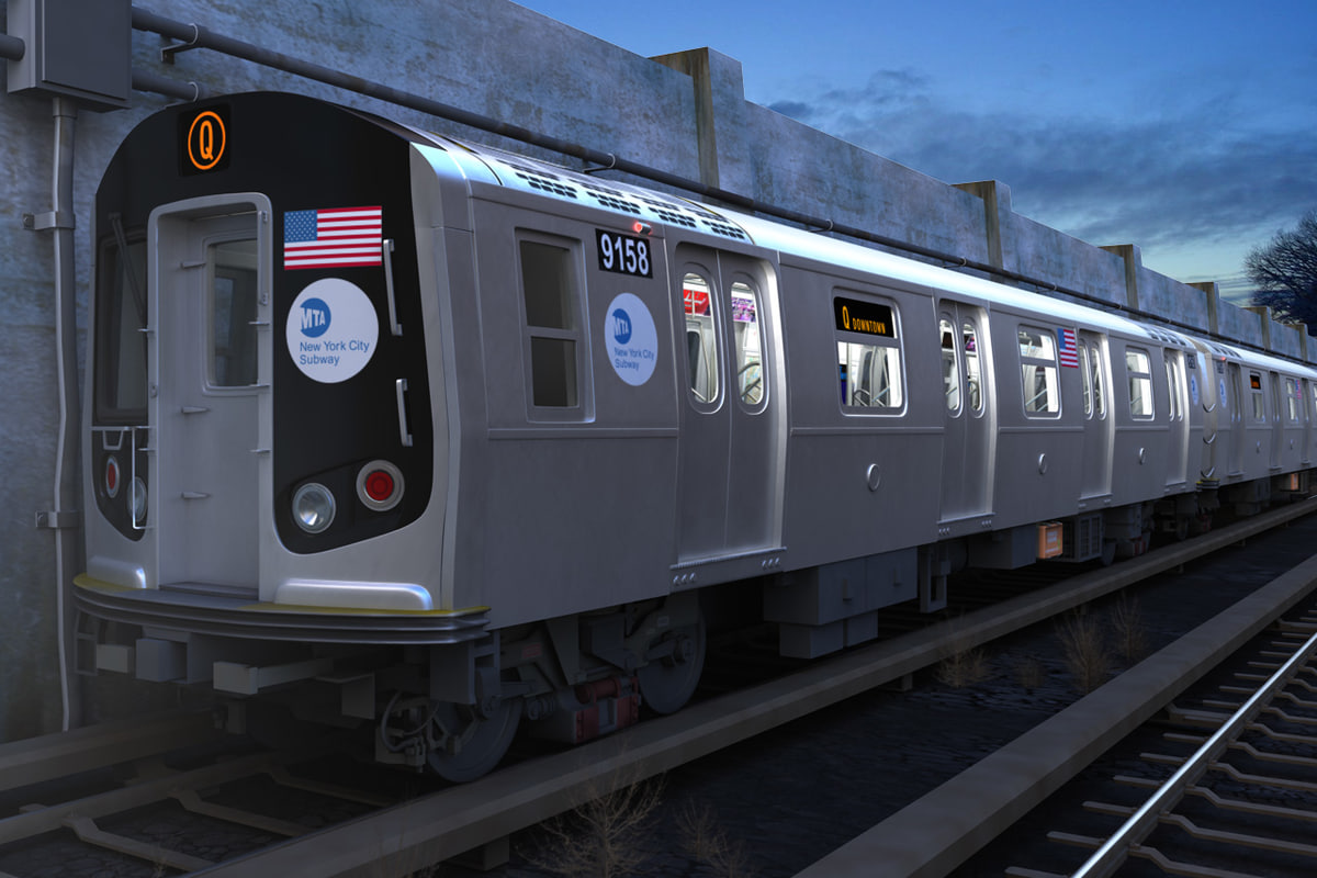 r160 train rails c4d